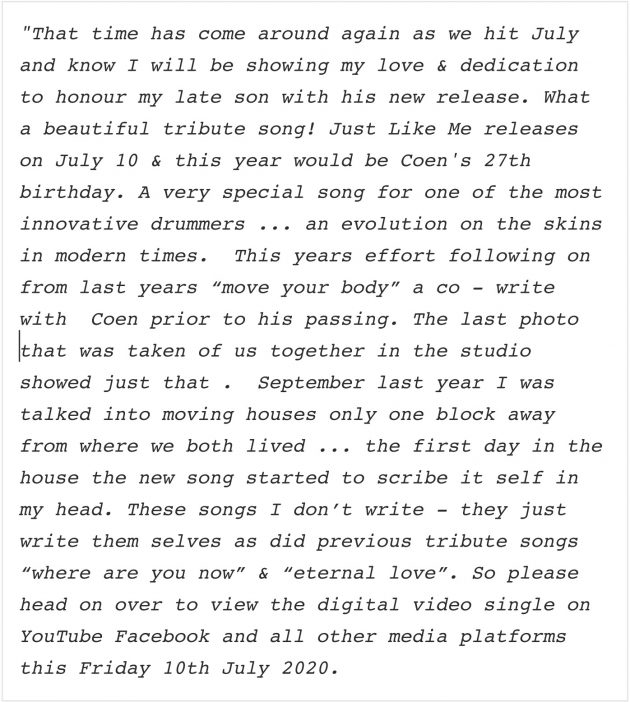 Mark Cashin New Single "Just Like Me" - SoundsLike Cafe